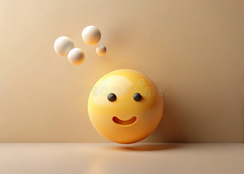 Simple Thought Bubble Emoji a Minimalist Visual Representation of Inner ...