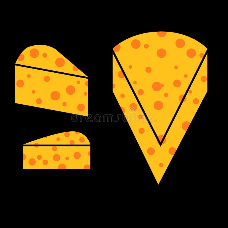 Simple Three Cheese at Three Perspective Stock Vector - Illustration of ...