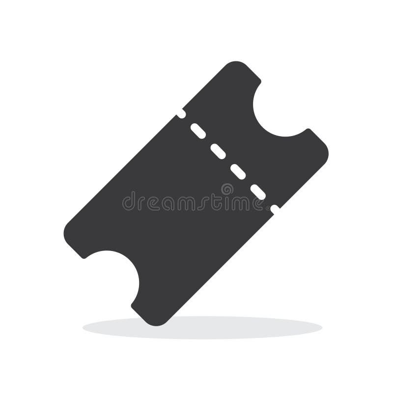 Ticket Icon, Gray Monochrome Style Stock Vector - Illustration of ...