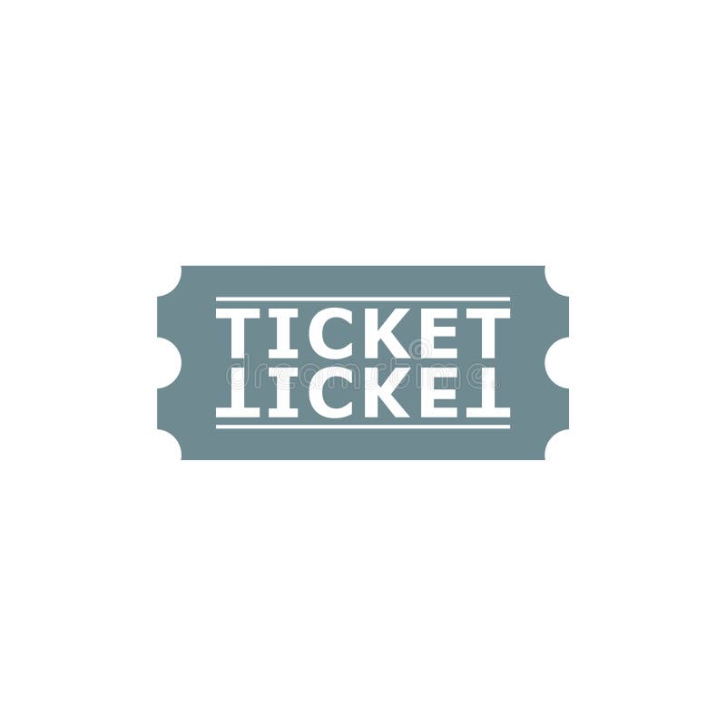 Simple Ticket Icon Isolated on White Background Stock Vector ...