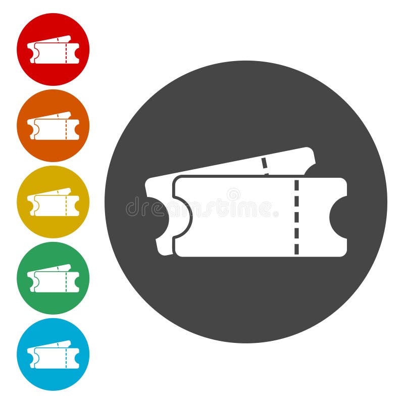 Simple Ticket Logo with Dollar Symbol in the Center Stock Vector ...