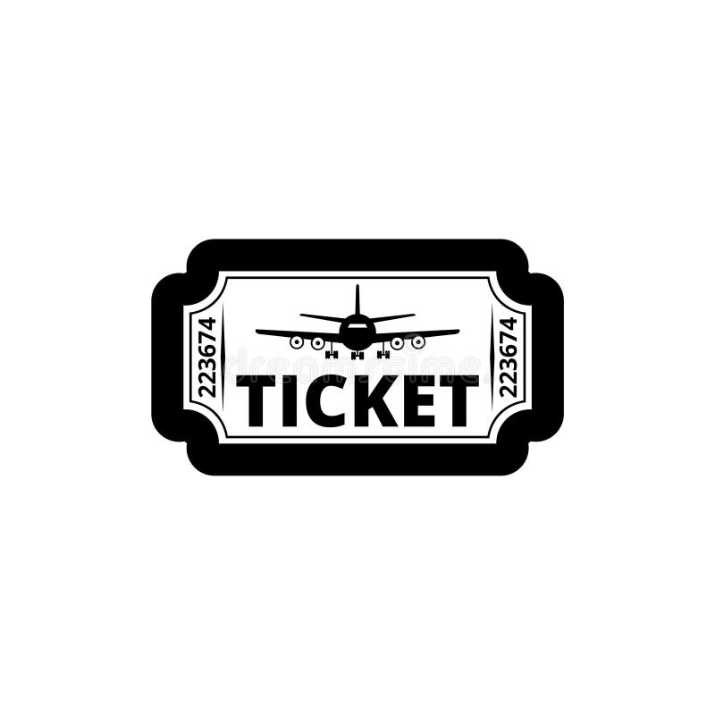 Simple Ticket Plane Icon, Travel Symbol, Flight Ticket Icon Stock ...