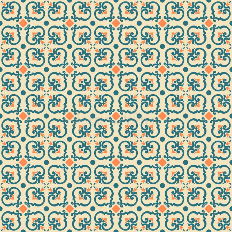 Simple Tile Pattern with Talavera Style. Luxury Background Vector Stock ...