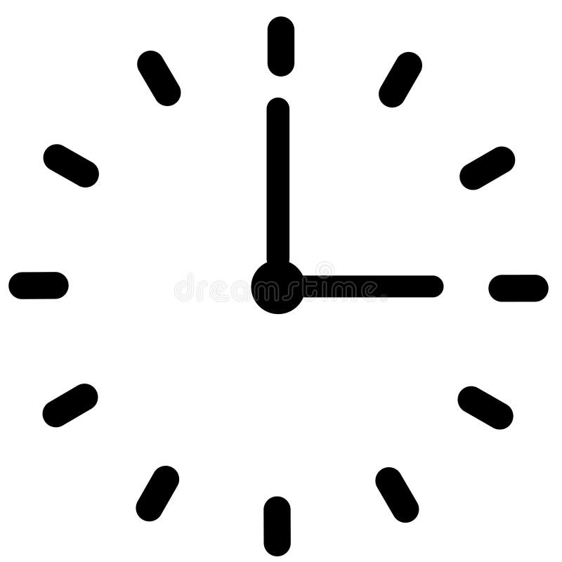 Simple Time Clock Analog Vector Icon, Watch Symbol Stock Vector ...