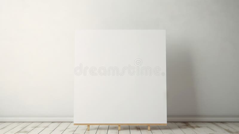 Simple and Timeless White Canvas for Artists Stock Illustration ...