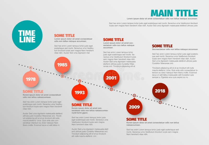 Simple timeline template stock vector. Illustration of card - 97470583