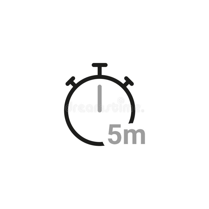 Simple of Timers Related Icons. Five Minute Timer Icon. Vector ...