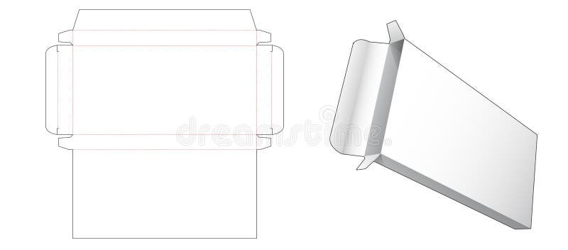 Simple Tin Box Die Cut Template Stock Vector - Illustration of lock ...