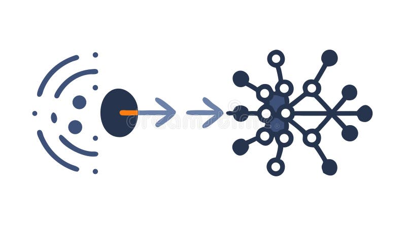 Simple To Complex Network Transformation Vector Icon, Vector Design ...