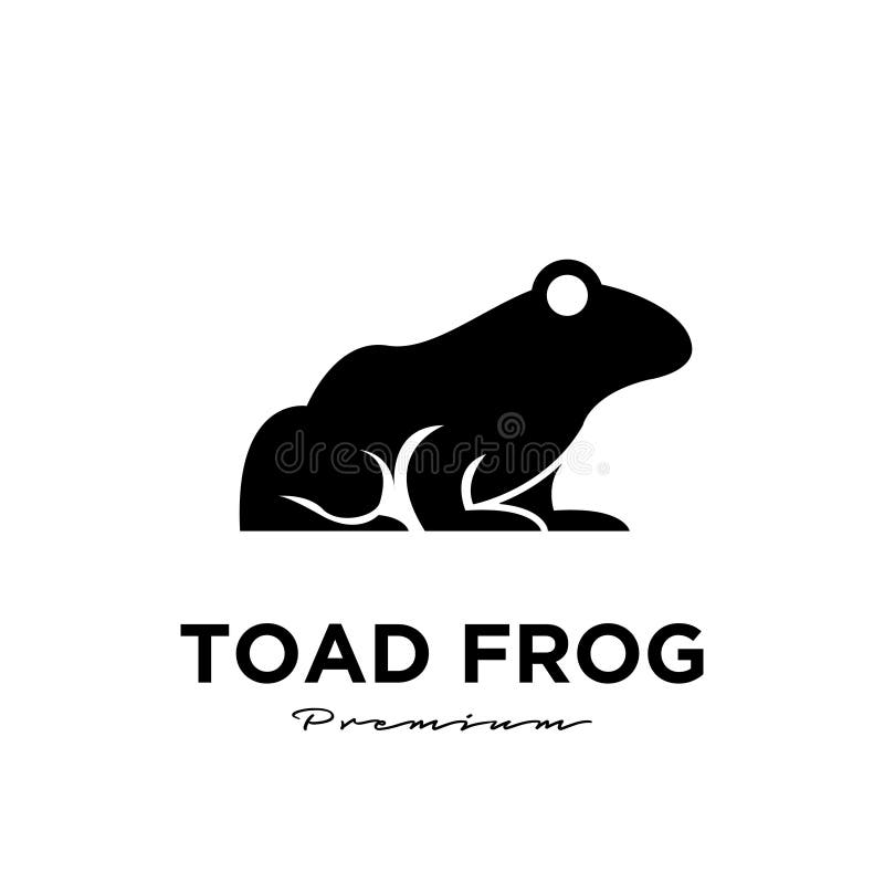 Simple Toad Frog Vector Illustration Logo Concept Stock Vector ...