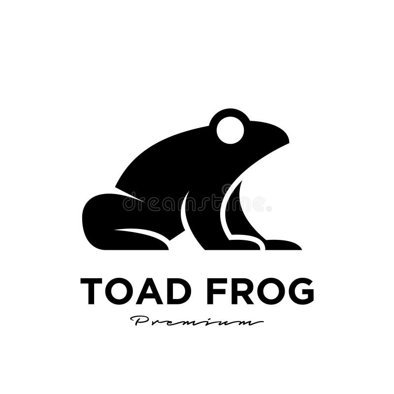 Simple Toad Frog Vector Illustration Logo Concept Stock Vector ...