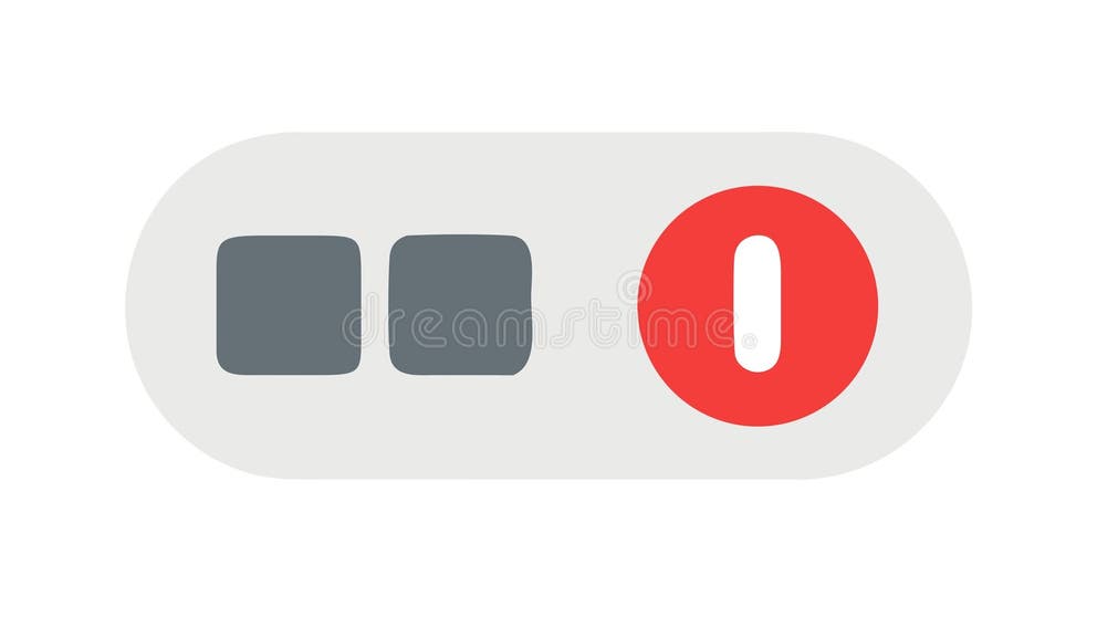 Simple Toggle Switch Button, on Off Control Icon, Vector Design Generative AI Stock Vector ...