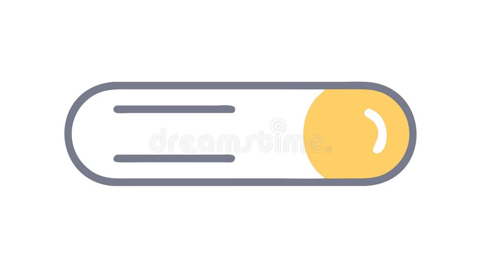 Simple Toggle Switch Control Icon, on Off Function Interface, Vector ...