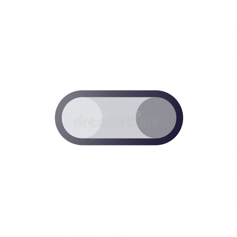 A Simple Toggle Switch Icon in a Horizontal Position with a Rounded Rectangular Shape. Stock ...