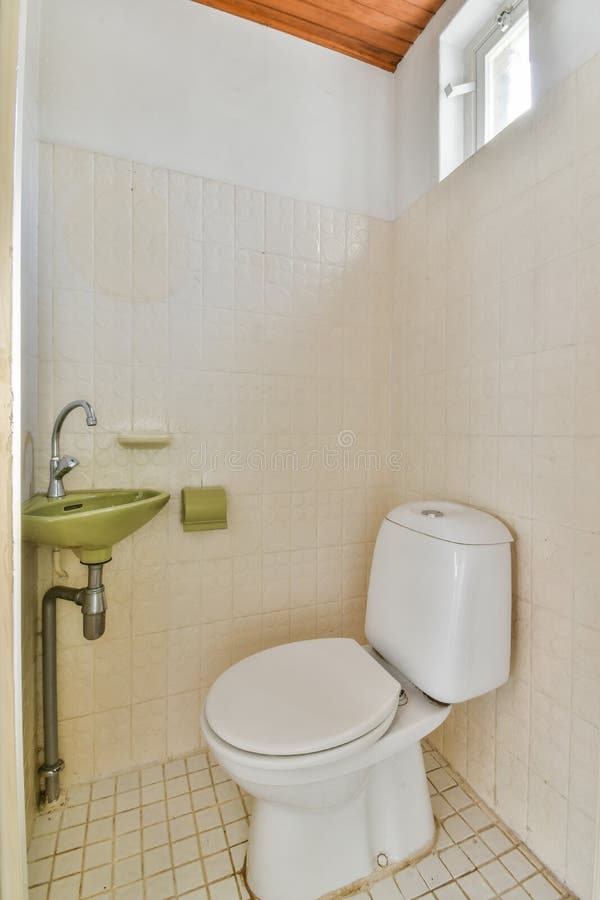 Simple Toilet with Small Sink Stock Image - Image of minimal, faucet ...