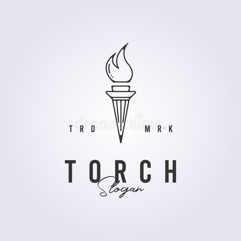 Simple Torch Hand Drawn Vector Illustration Stock Vector - Illustration ...