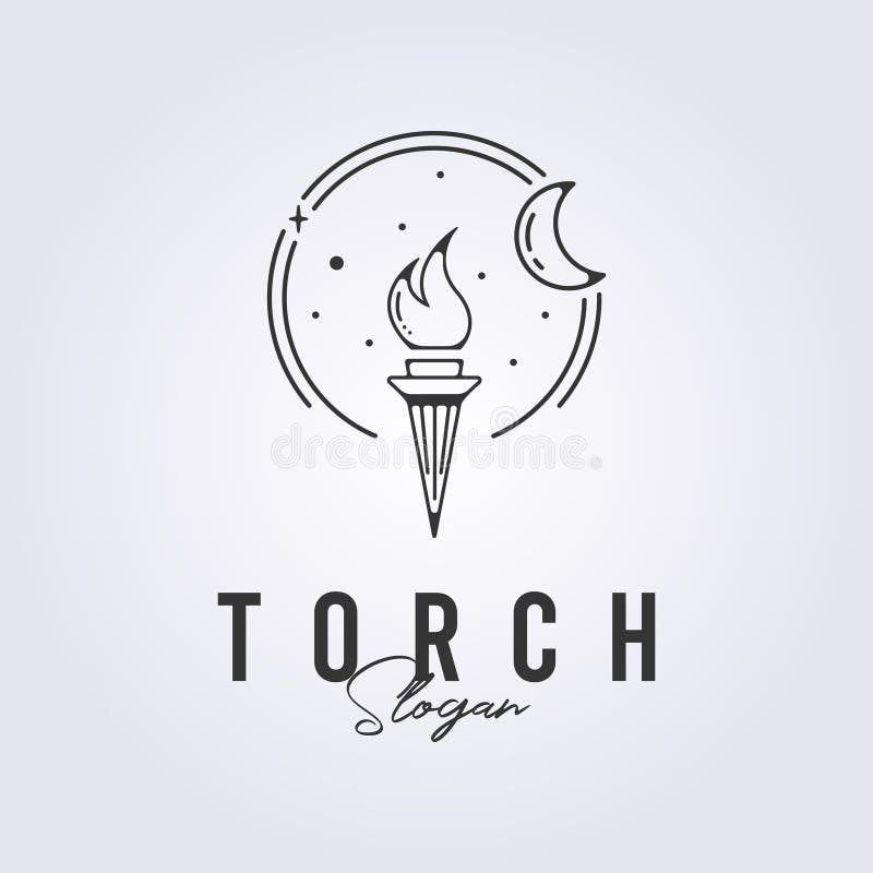 Simple Torch Hand Drawn Vector Illustration Stock Vector - Illustration ...