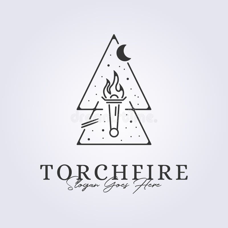 Simple Torch Hand Drawn Vector Illustration Stock Vector - Illustration ...