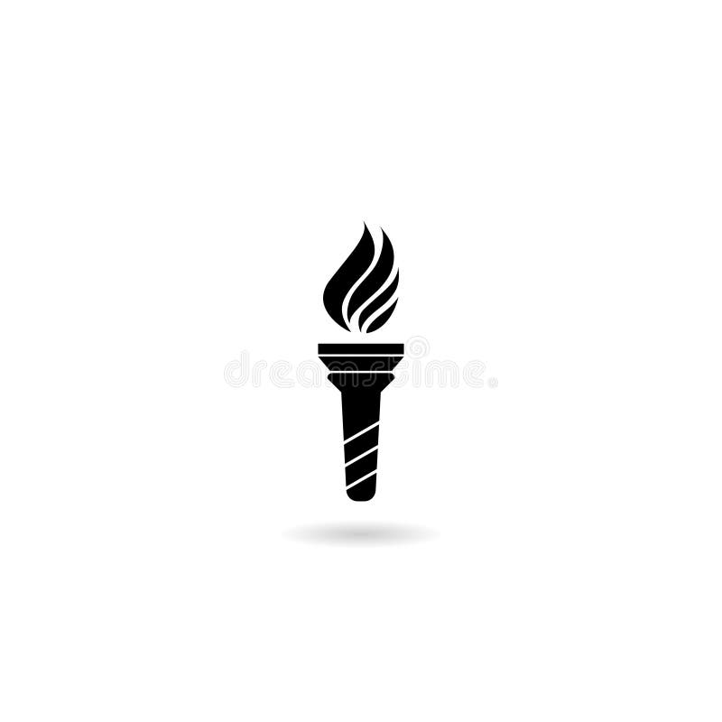 Simple Torch Hand Drawn Vector Illustration Stock Vector - Illustration ...