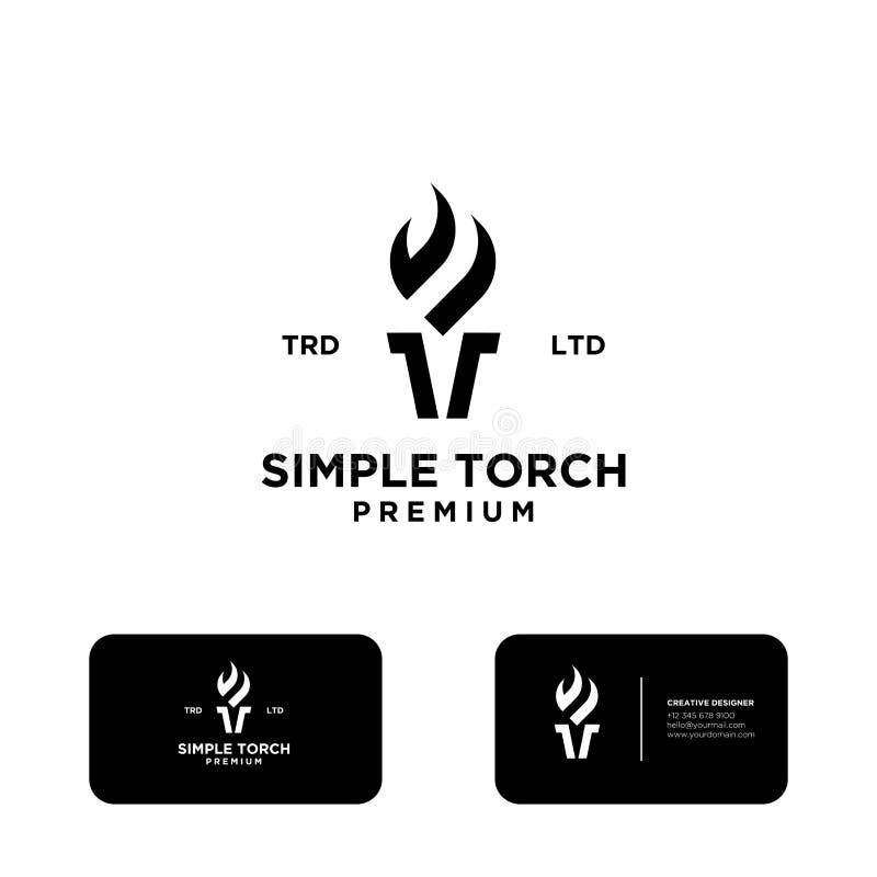 Simple Torch Hand Drawn Vector Illustration Stock Vector - Illustration ...