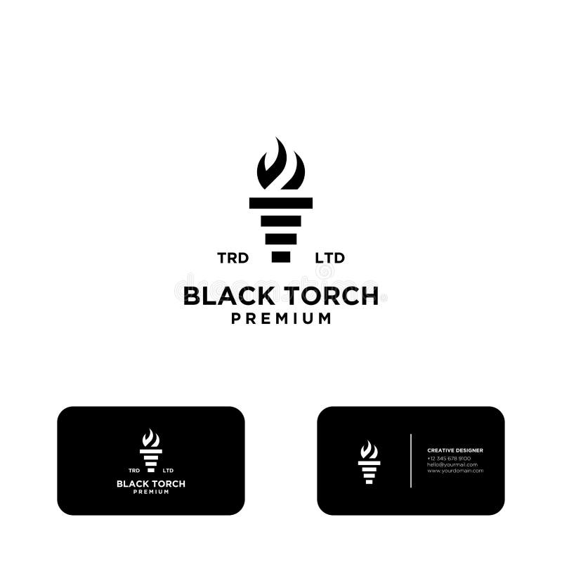Simple Torch Logo Vector Symbol Illustration Design Stock Illustration ...