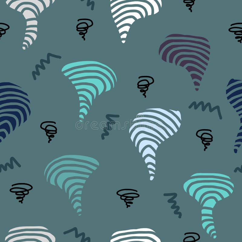 Simple Tornado Doodle Repeat Pattern Design Stock Vector - Illustration ...