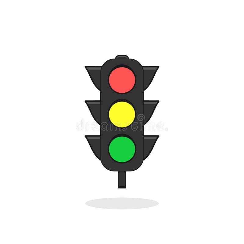 Simple traffic light stock vector. Illustration of icon - 106196959