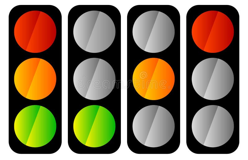 Simple Traffic Light / Traffic Lamp Icon Set Stock Vector ...