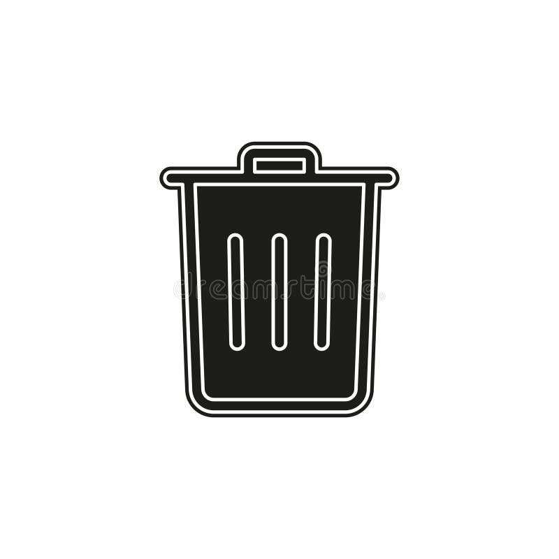 Simple Trash Vector Icon stock vector. Illustration of digital - 138944920