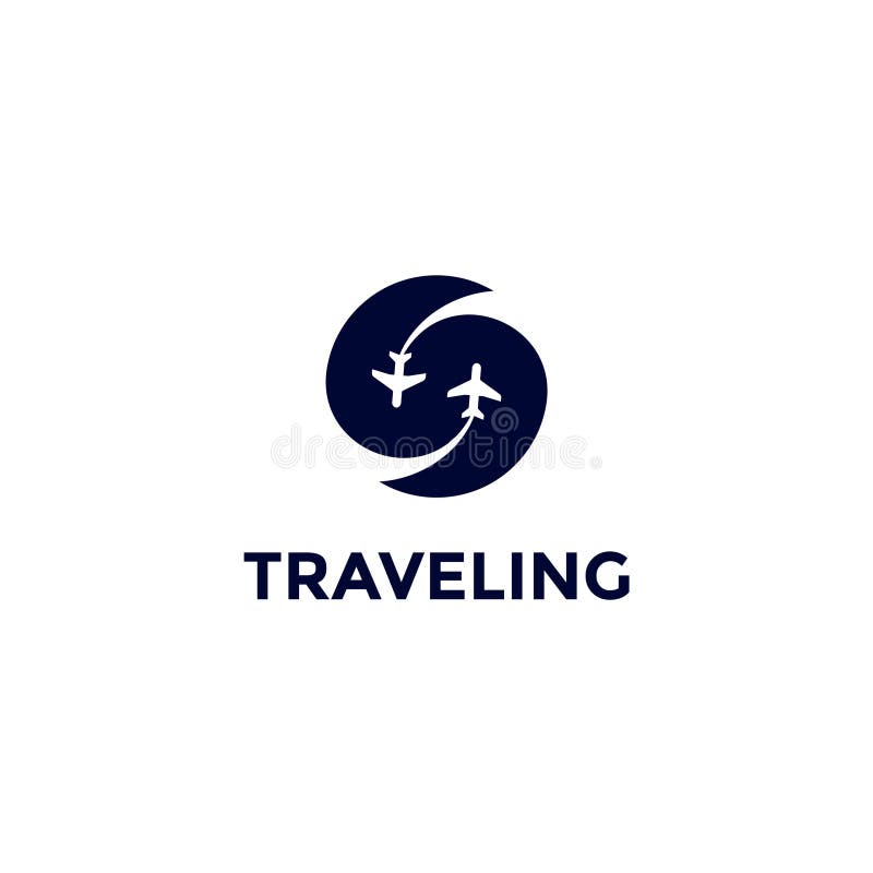 Simple Travel Logo. Airplane with Globe Icon Vector Design Stock Vector ...