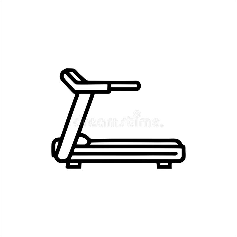 Simple Treadmill Vector with Minimalist and Modern Design Stock ...