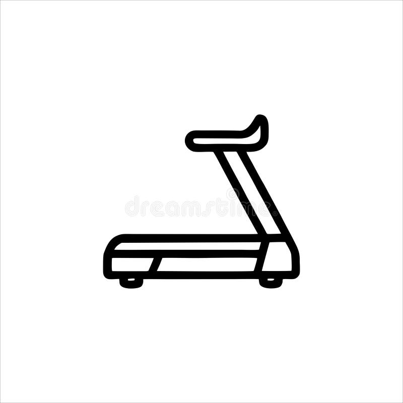 Simple Treadmill Vector with Minimalist and Modern Design Stock ...
