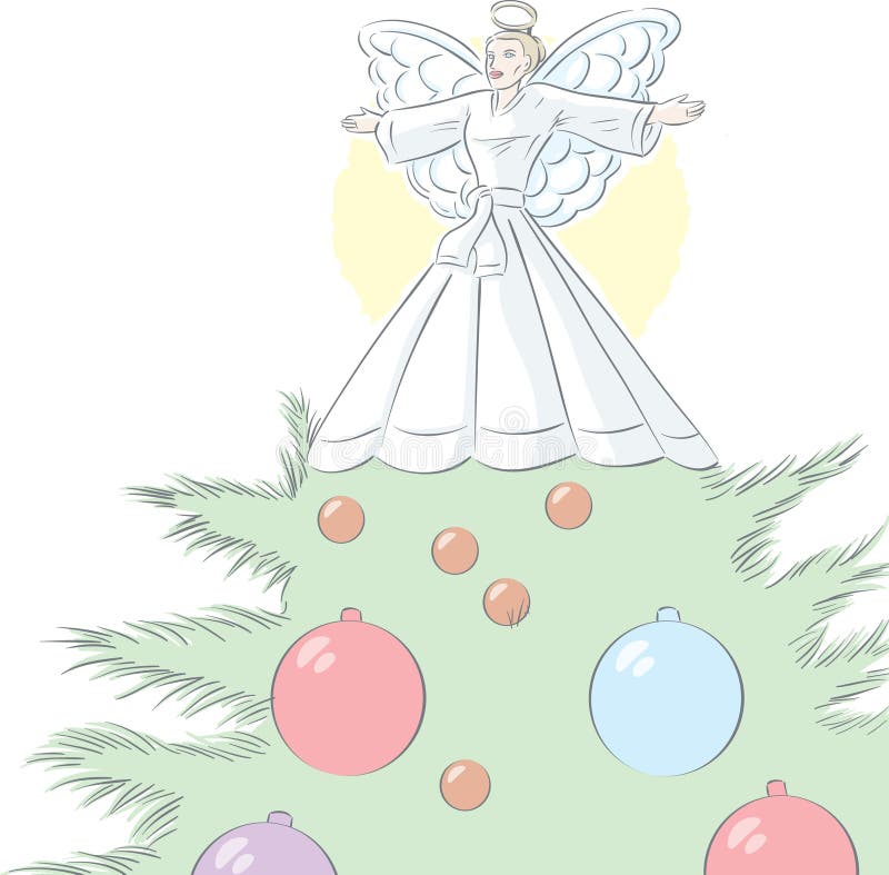 Simple Tree Angel stock vector. Illustration of angel - 34994891