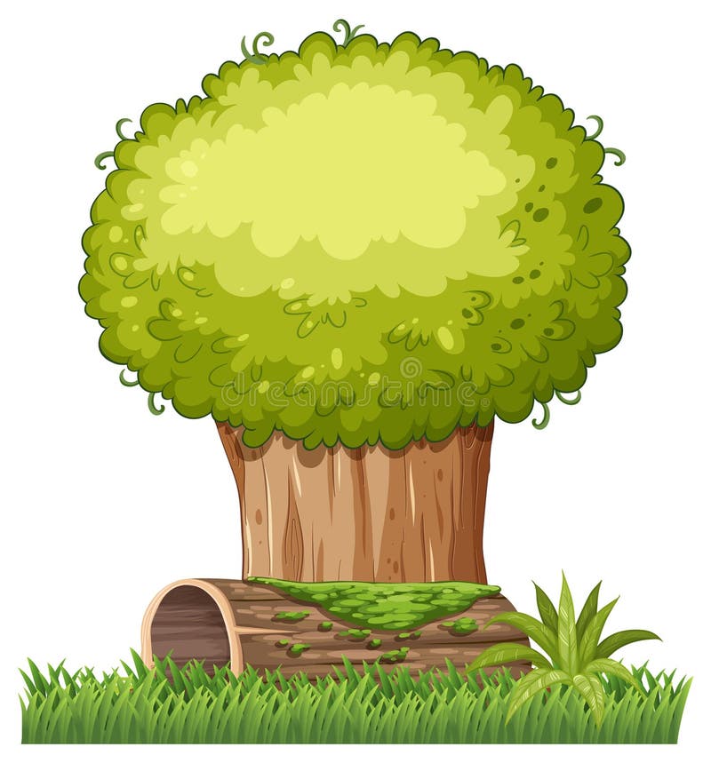 Isolated Simple Tree Cartoon Stock Vector - Illustration of nature ...