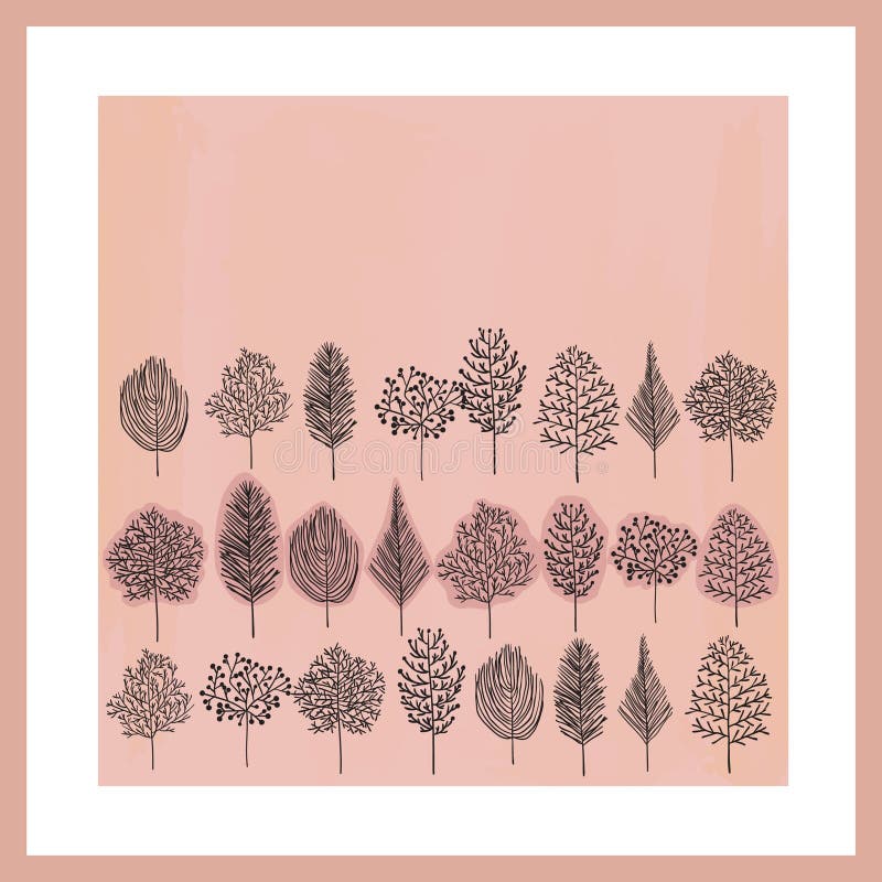 Simple Tree Designs. Vector Illustration Decorative Design Stock Vector ...