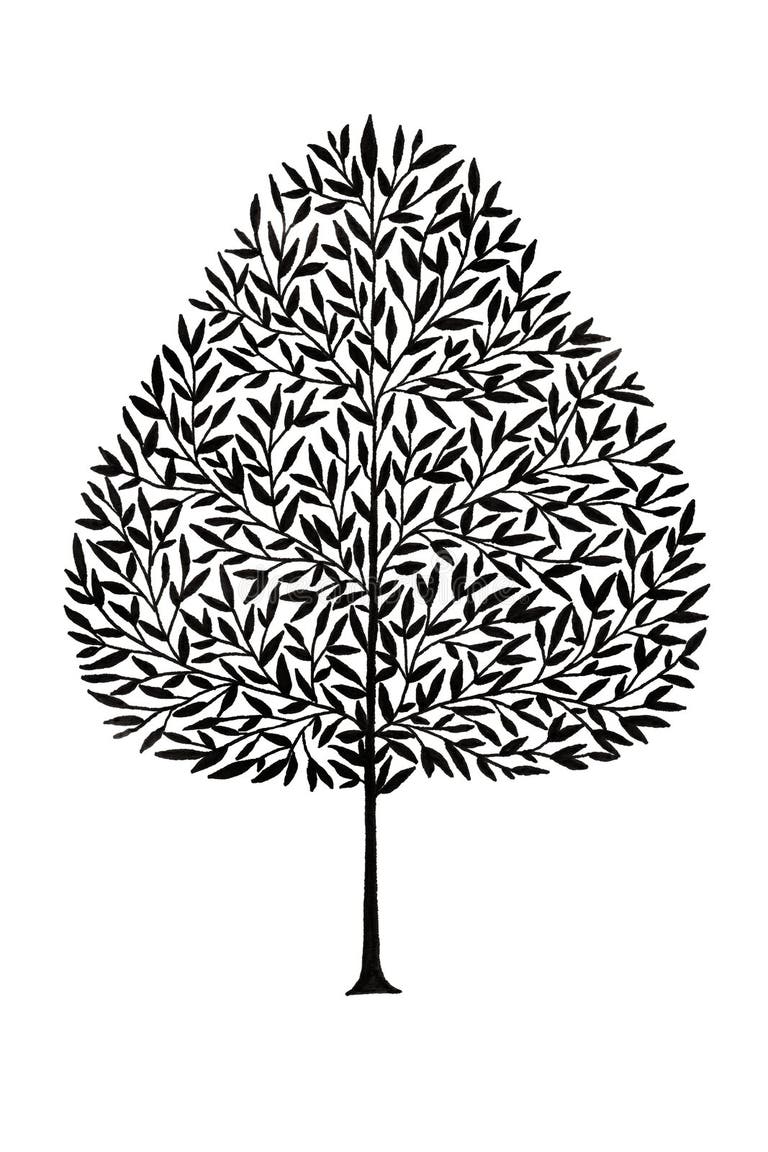 Simple Tree Pen Drawing Stock Illustrations – 930 Simple Tree Pen ...