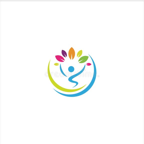 Simple Tree End People Logo Design Concept Stock Vector - Illustration ...