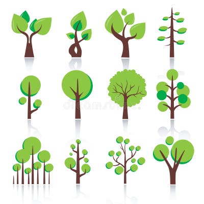 Simple tree icon stock vector. Illustration of leaf, modern - 29538366