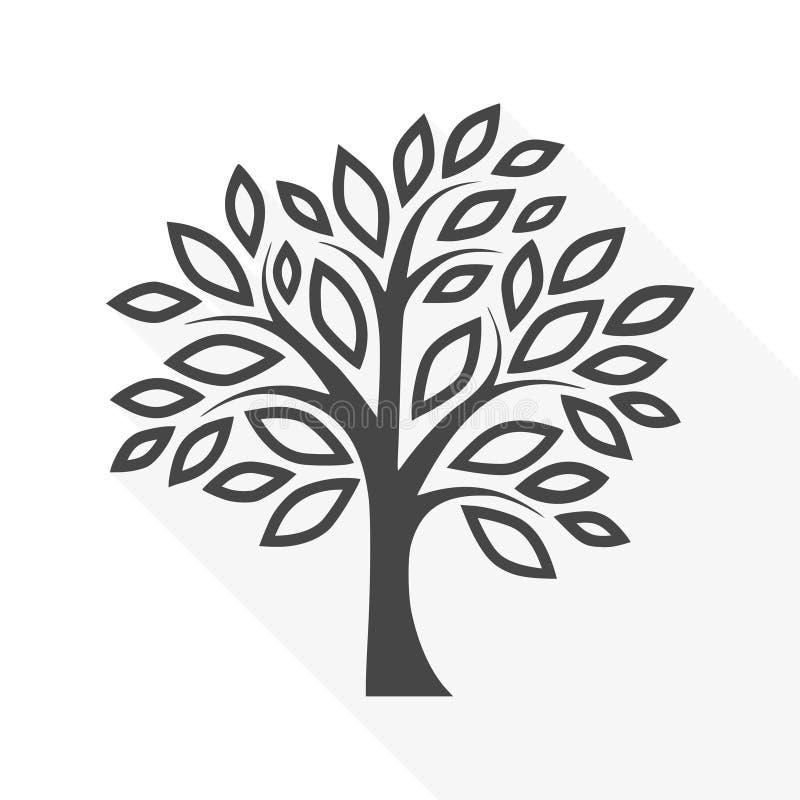 Simple Tree Icon, Tree Icon Vector Illustration, 6 Colors Included ...