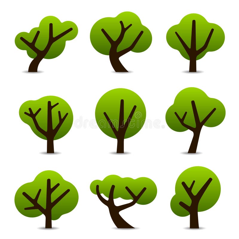 Set of Ecology Cute Icons and Illustrations Stock Vector - Illustration ...