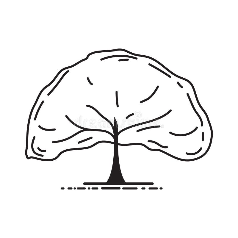 A Simple Tree Illustration. Stock Vector - Illustration of leaf, tree ...