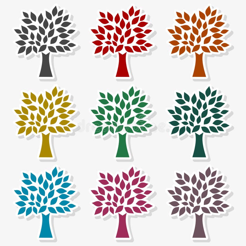 Simple tree - Illustration stock vector. Illustration of harmony ...