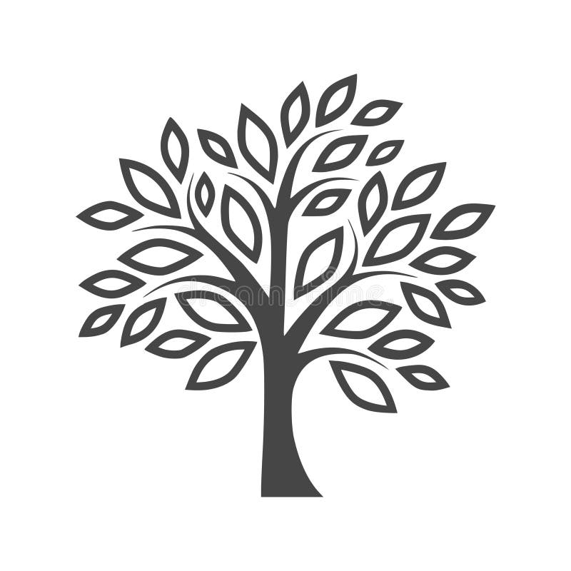 Simple Tree Icon, Tree Icon Illustration, 6 Colors Included Stock ...