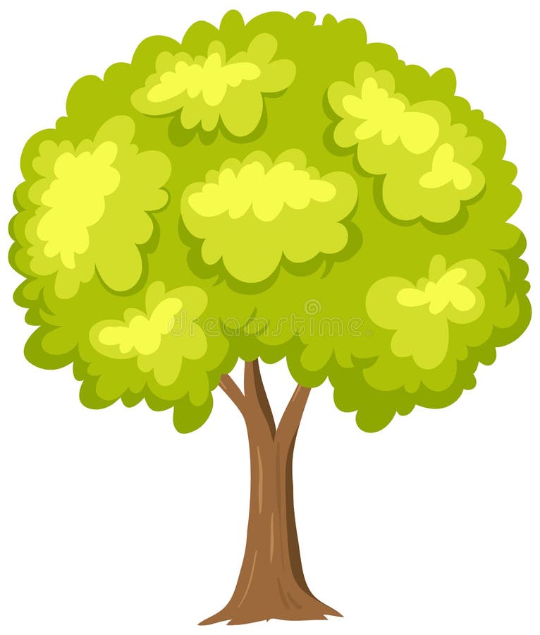 Simple Tree on White Background Stock Vector - Illustration of vector ...
