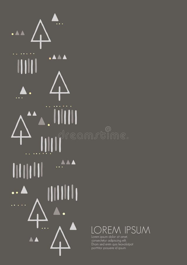Simple Trees Poster Design. Vector Illustration Decorative Design Stock ...