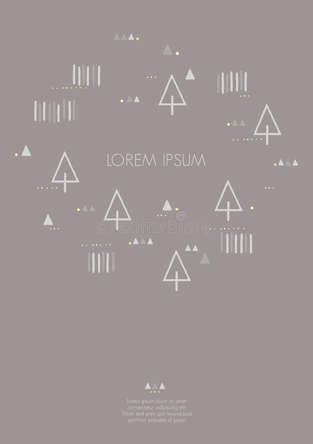 Simple Trees Poster Design. Vector Illustration Decorative Design Stock ...