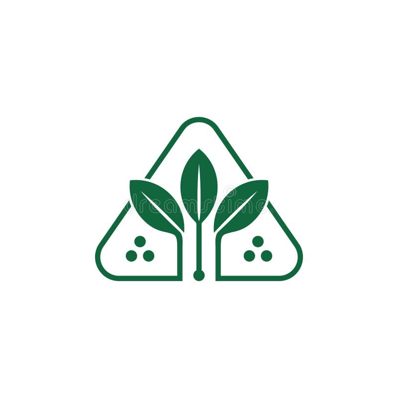 Simple Triangle Geometric Leaf Logo Vector Stock Vector - Illustration ...