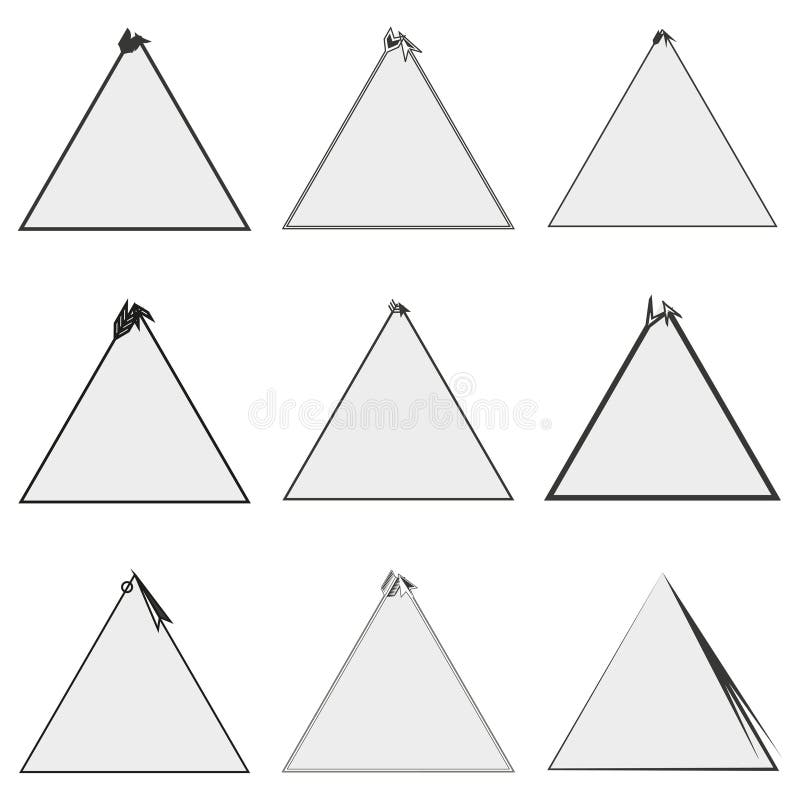 Simple Triangle Icon. Clean Peak Shape. Thin Vector Outline. Minimal ...