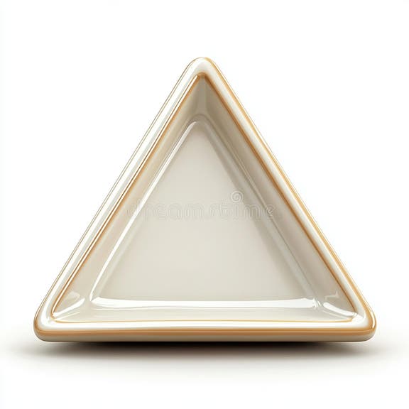 A Simple Triangular Plate, Ideal for Modern Dining Presentations Stock ...