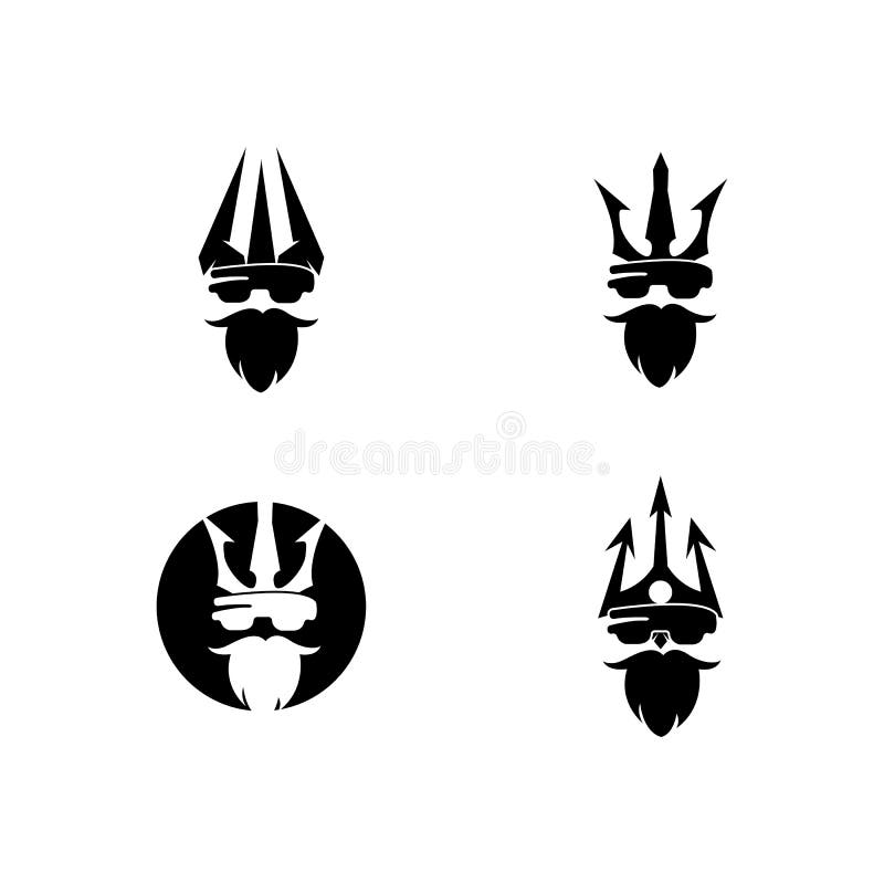 Simple Trident Free Icon Vector Logo Stock Vector - Illustration of ...